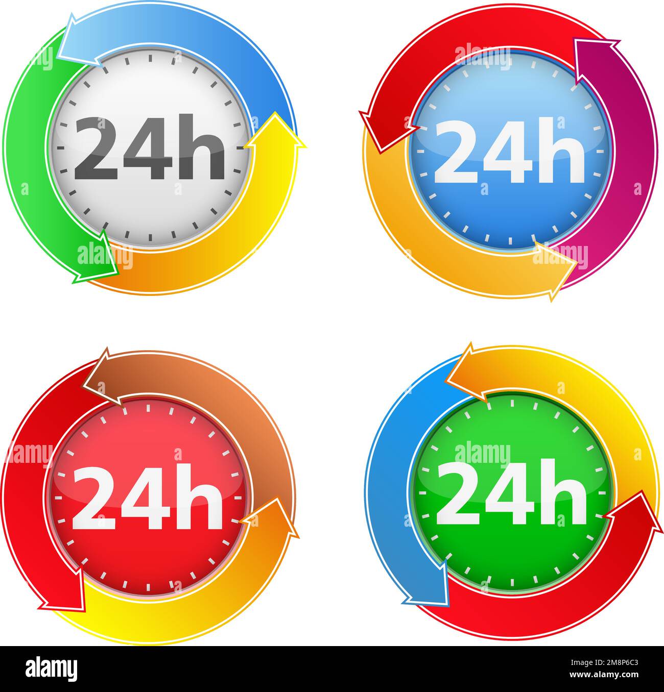 24 hours icons, vector eps10 illustration Stock Vector Image & Art - Alamy
