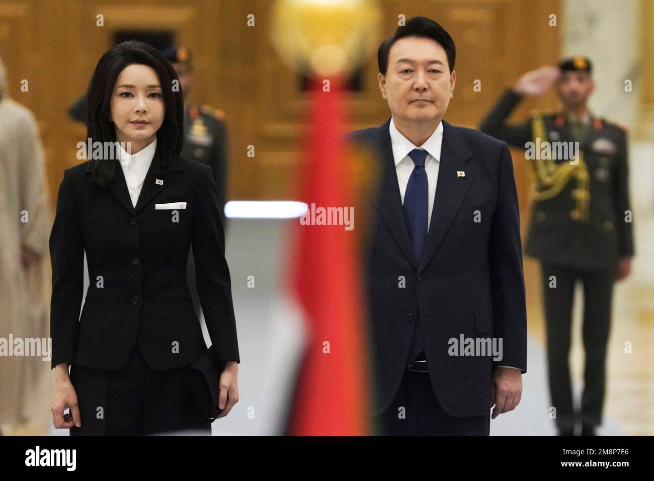 South Korean first lady Kim Keon Hee and South Korean President Yoon ...