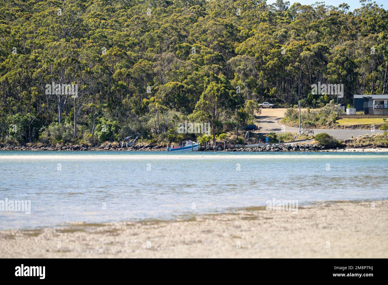 boat ramp in tasmania australia in summer Stock Photo - Alamy