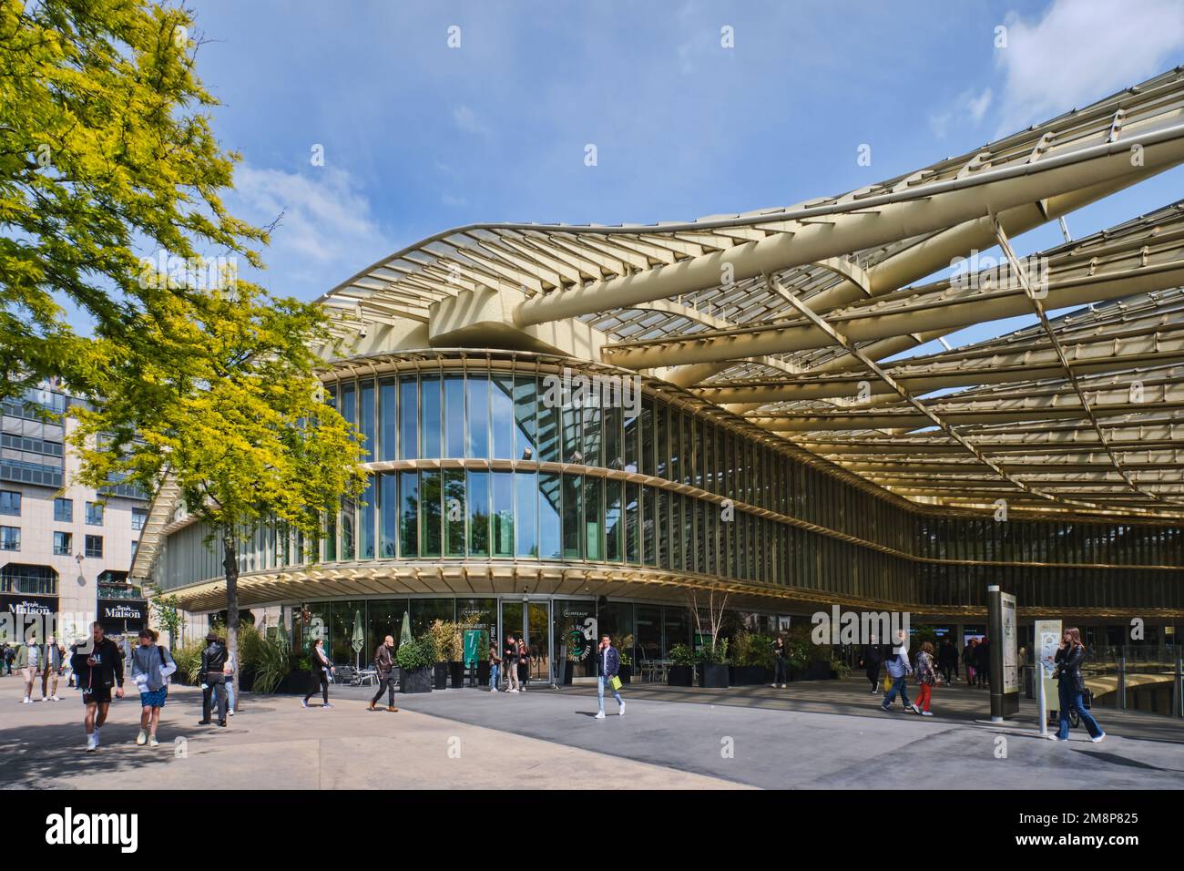 Paris, France - May, 2022: Forum des Halles structure. New modern ...