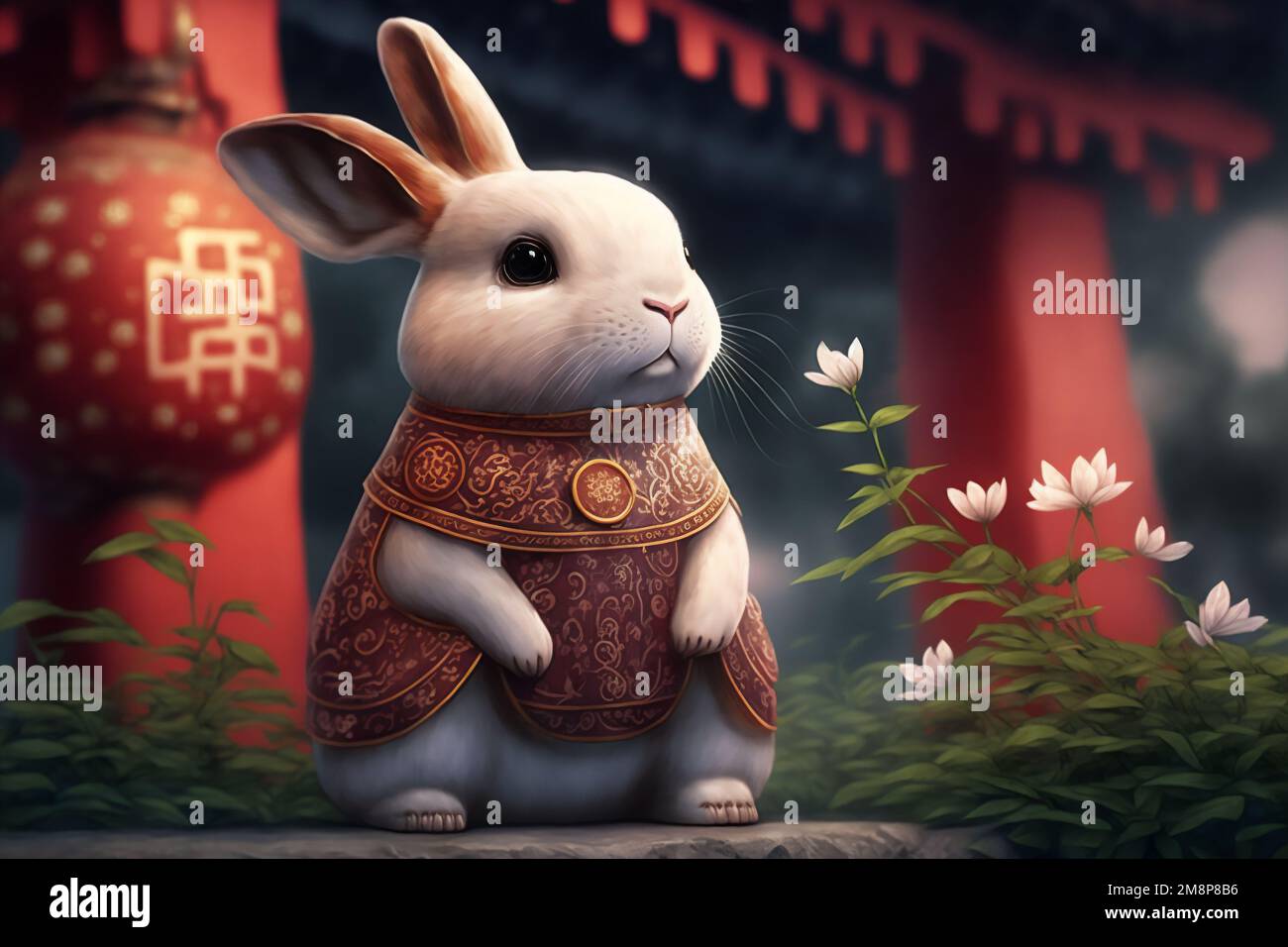 2023 year of the rabbit illustration hi-res stock photography and ...