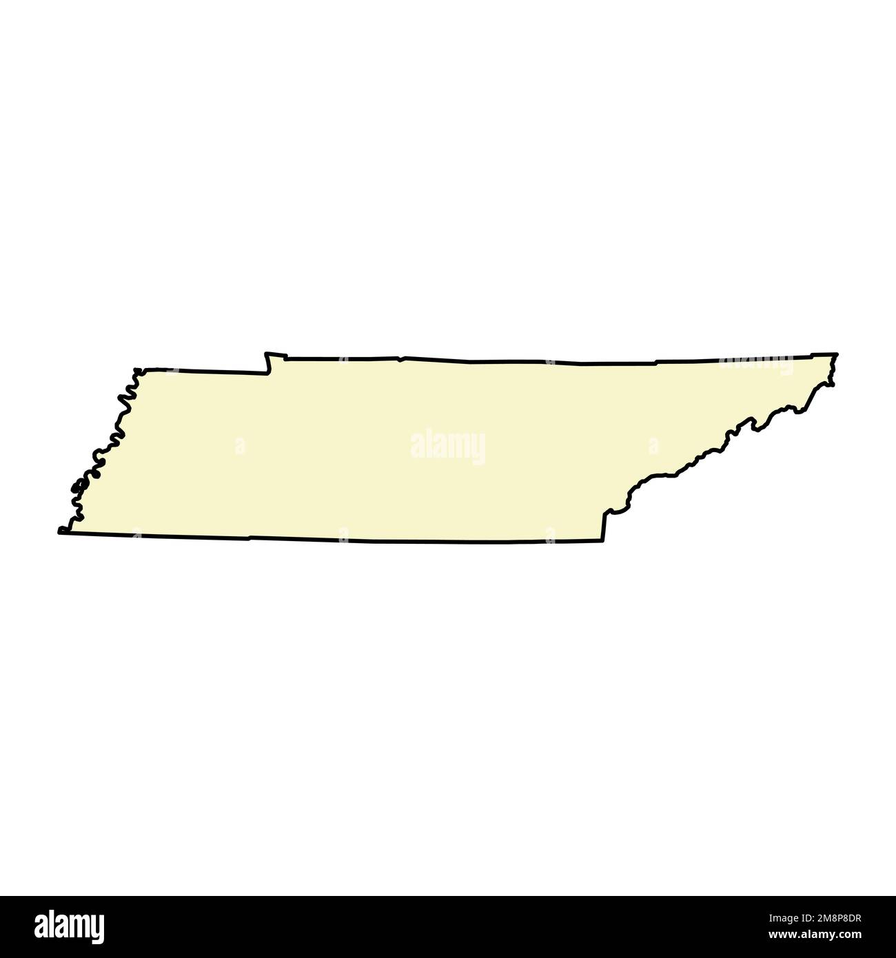 Tennessee map shape, united states of america. Flat concept icon symbol ...