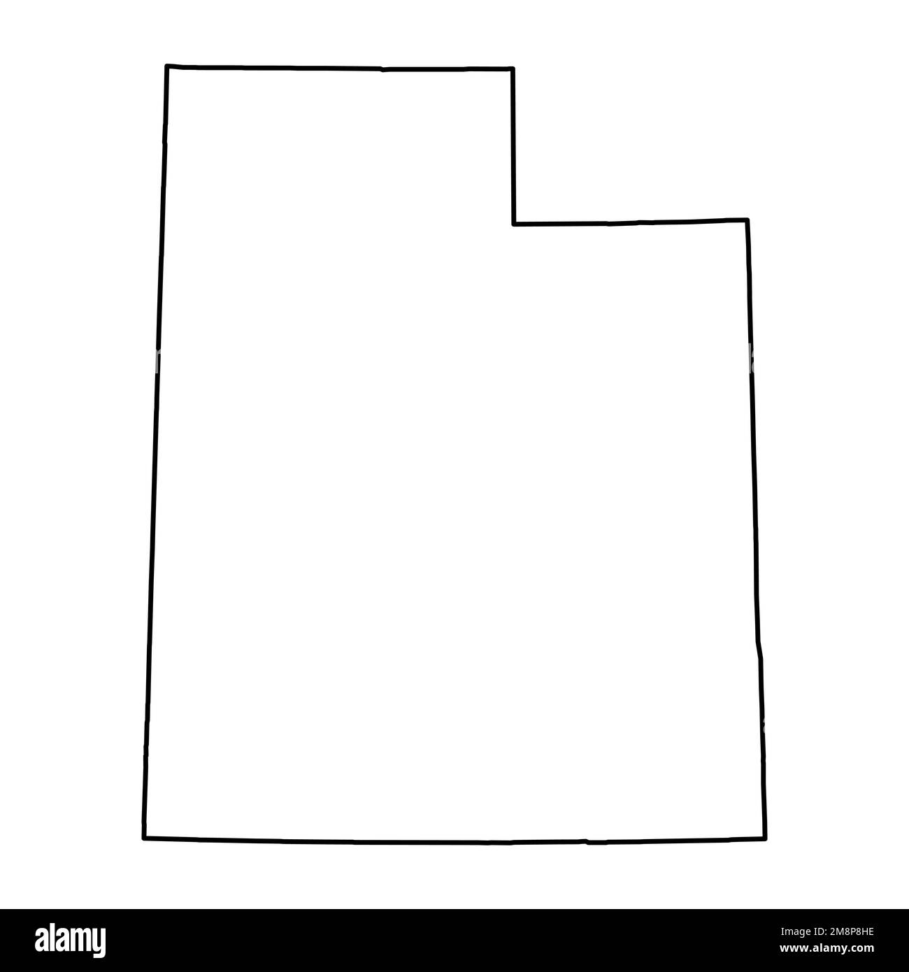 Utah map shape, united states of america. Flat concept icon symbol ...