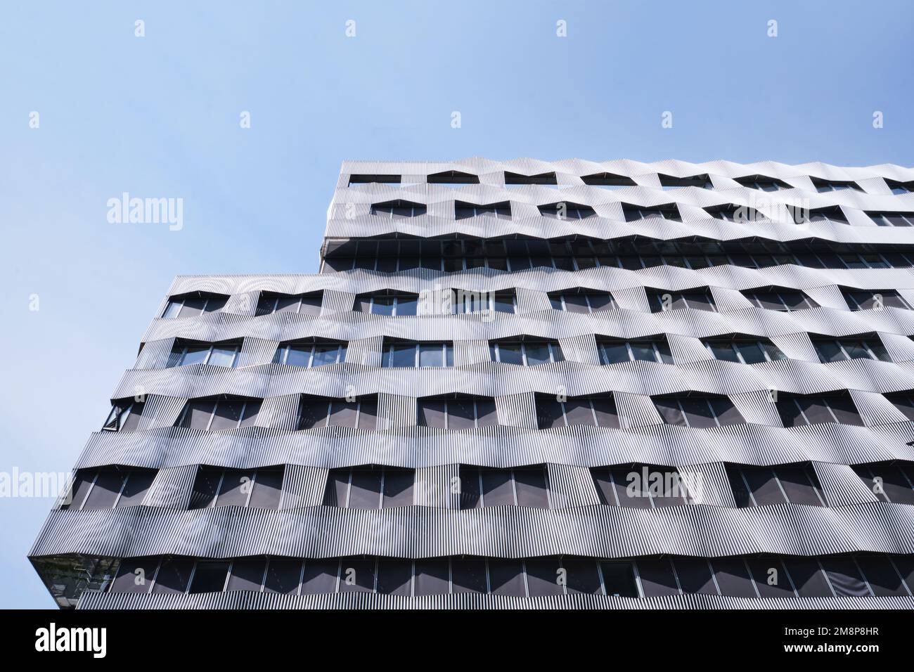 Paris, France - May, 2022: Oscillating facade of office block Be Open ...