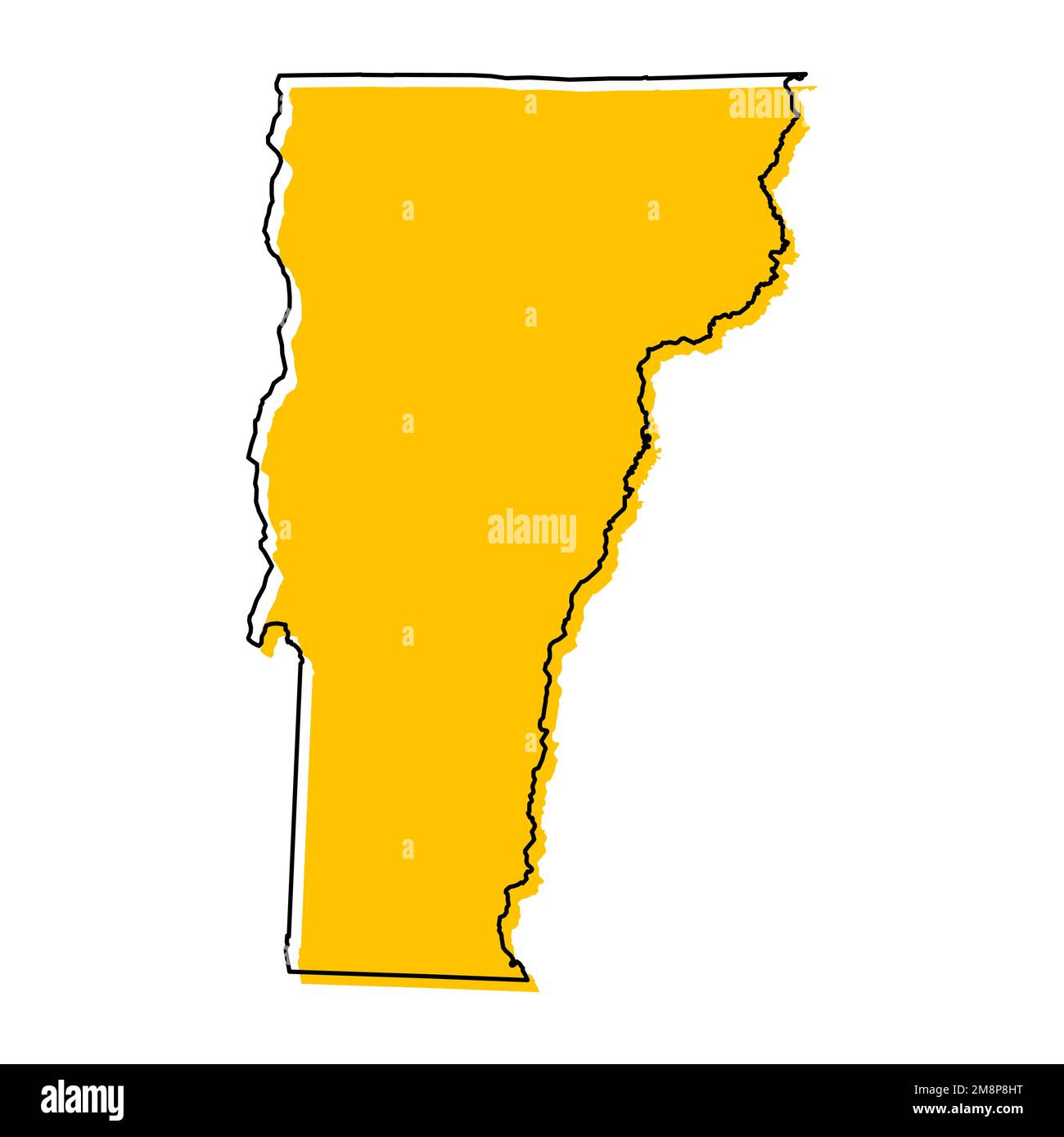 Vermont map shape, united states of america. Flat concept icon symbol ...