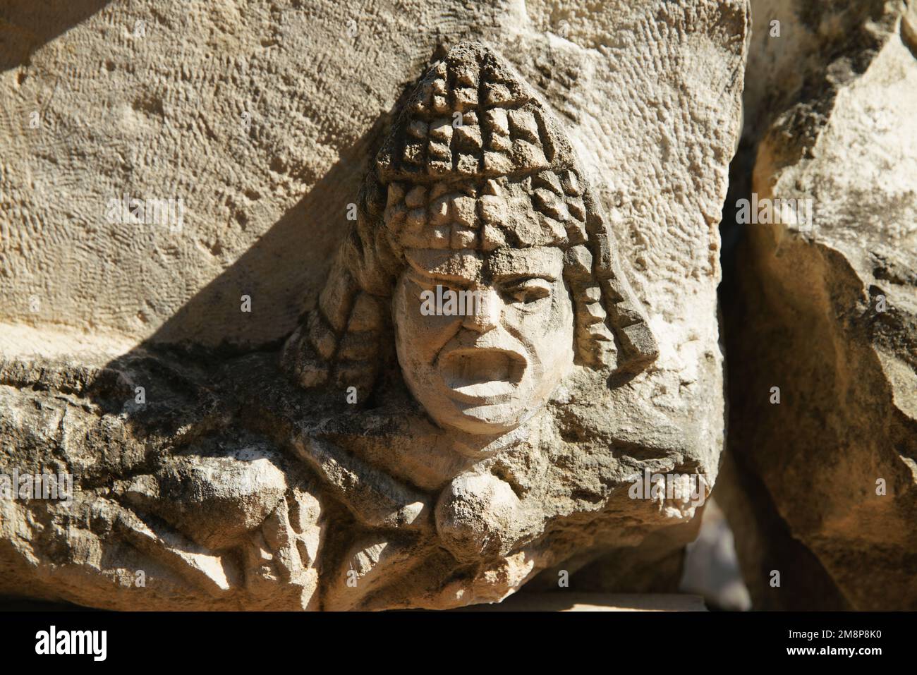 Stone Face in Myra Ancient City in Demre, Antalya City, Turkiye Stock ...