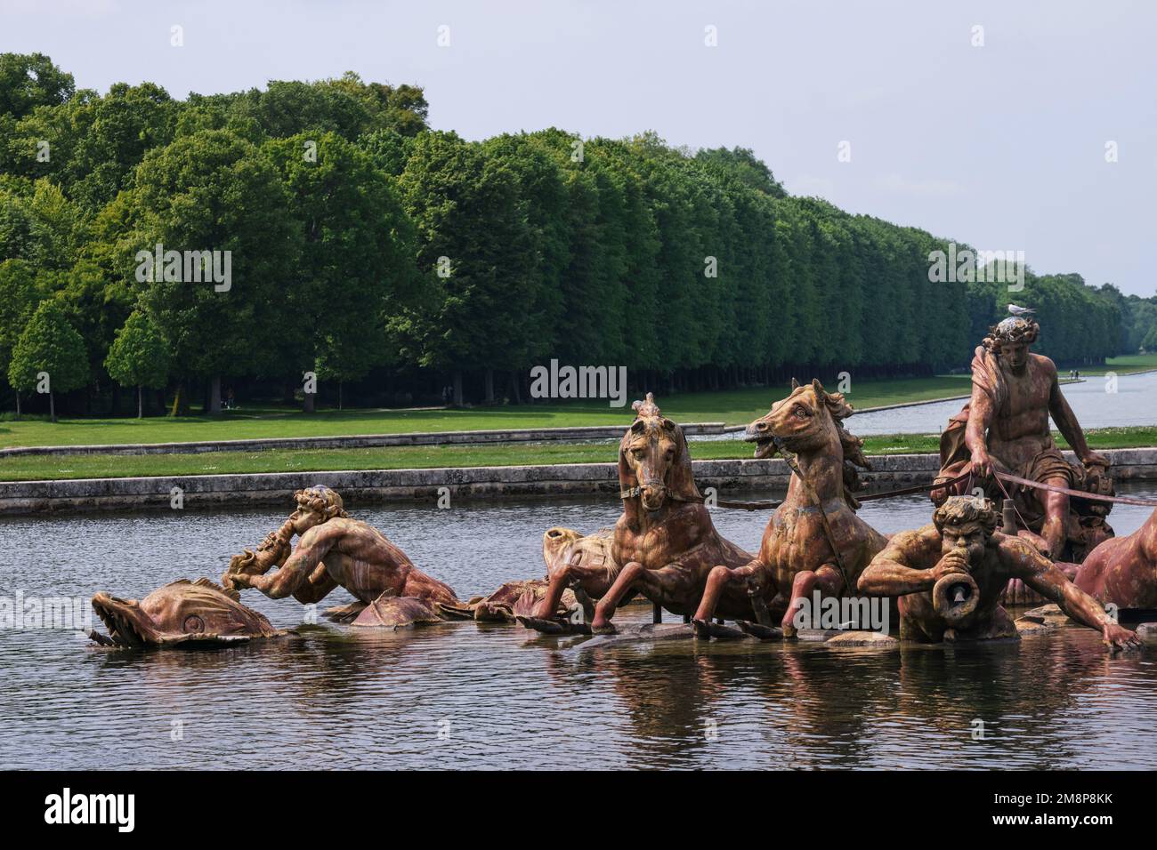 Paris, France - May, 2022: Gardens of the famous Palace of Versailles ...