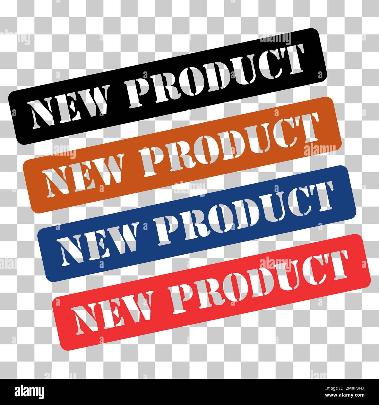 New product stamp symbol, label sticker sign button, text banner vector illustration Stock ...