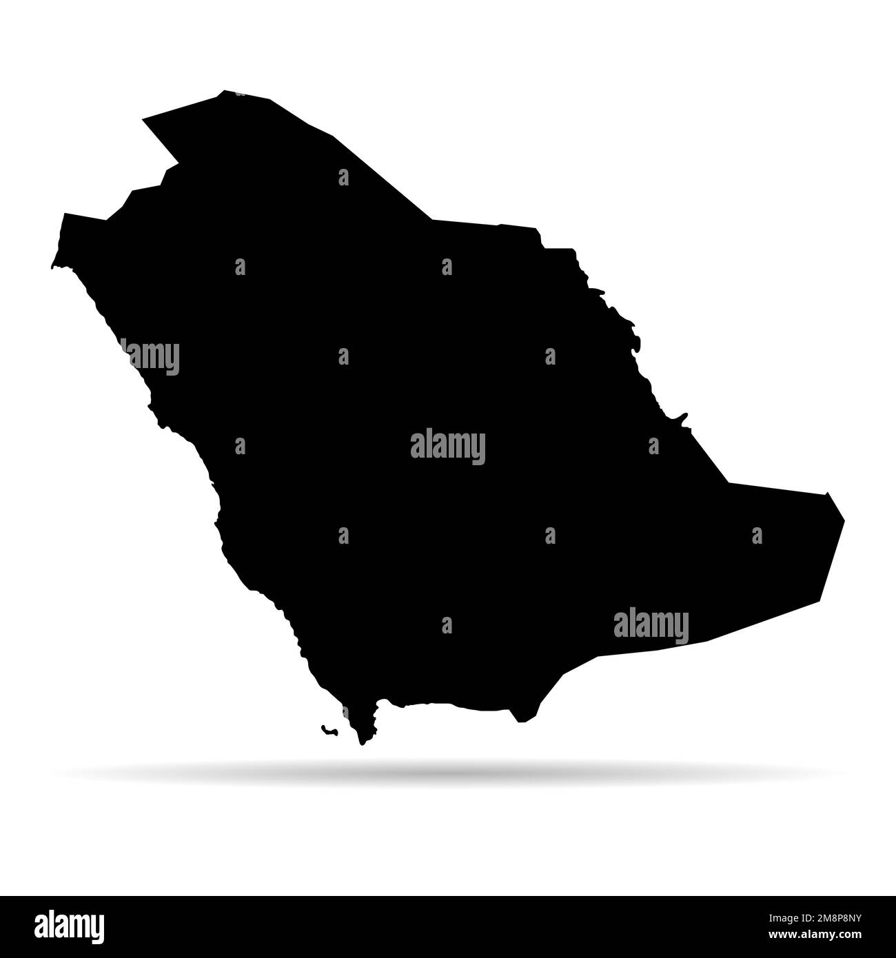 Saudi arabia high detailed map, geography graphic icon country, asia ...