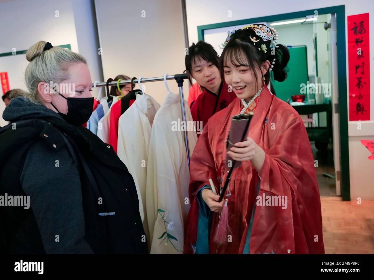 Ottawa, Canada. 14th Jan, 2023. A visitor learns about the history of ...