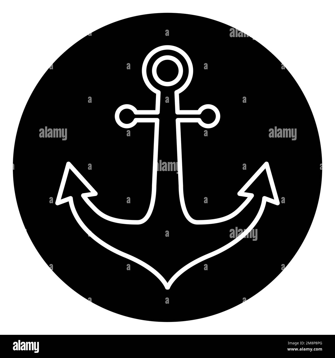 Anchor Marine Old Icon Ship Security Object Element Vector Illustration Design Web Element