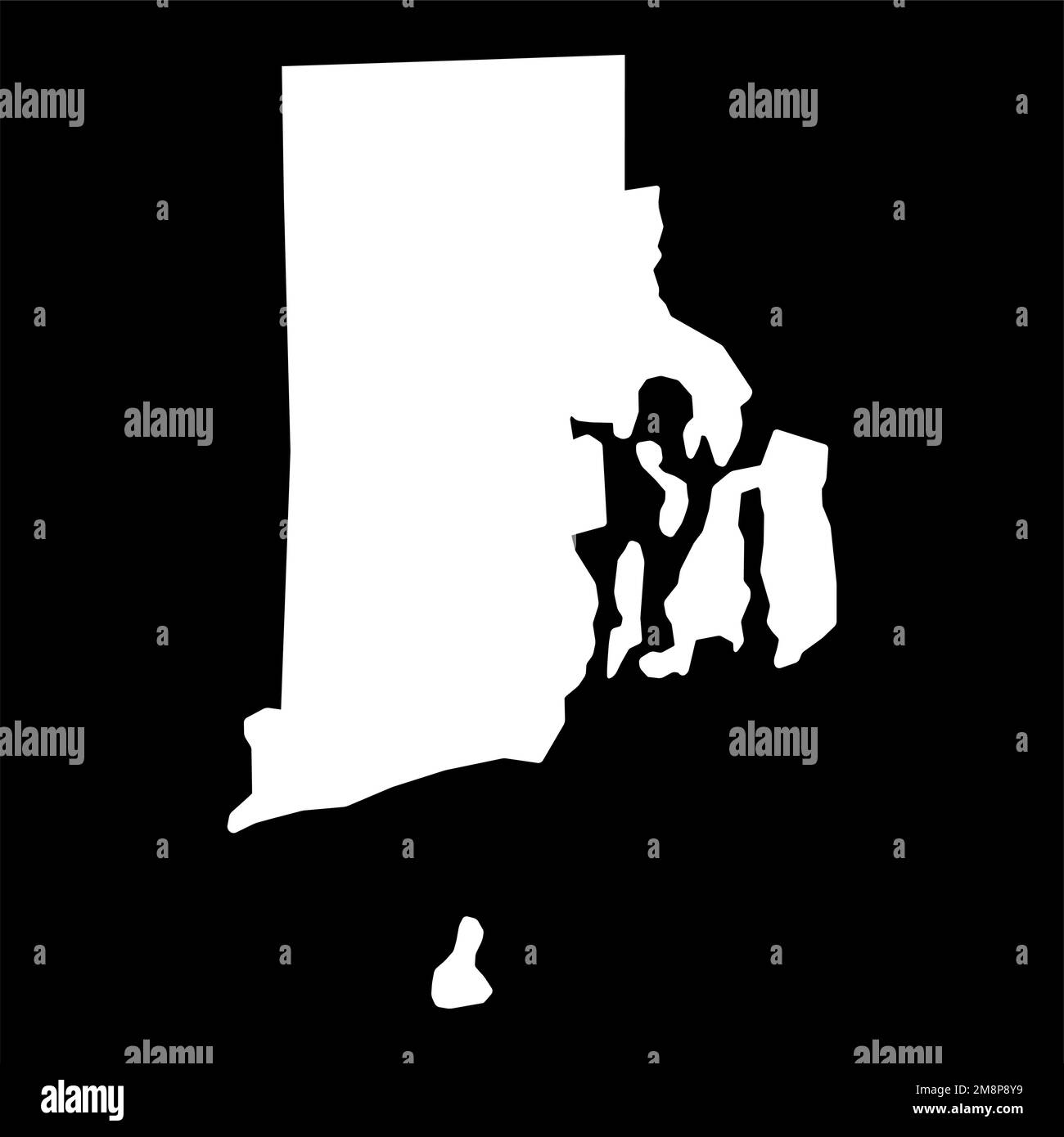 Providence vector outline map hi-res stock photography and images - Alamy