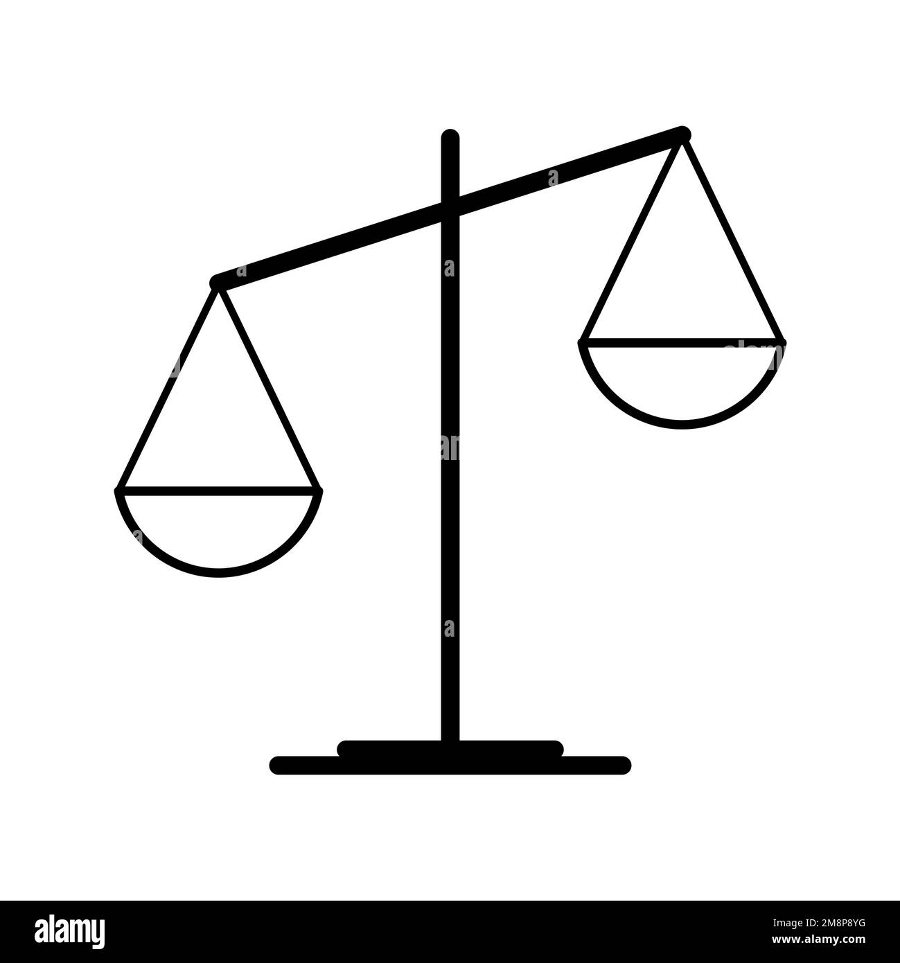Scale equal icon, lawyer crime web sign, protection balance isolated ...
