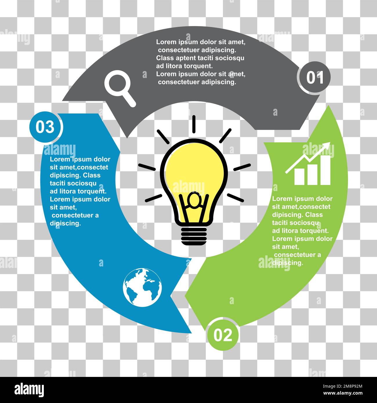 Chart infographic business template icon, pie circle diagram ...