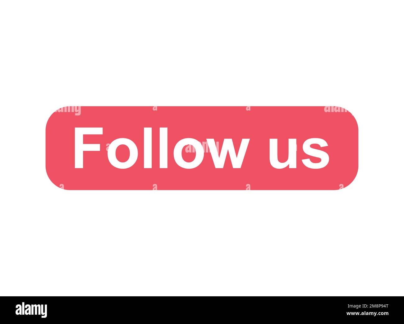 Follow us graphic concept symbol, speech button web label, vector ...