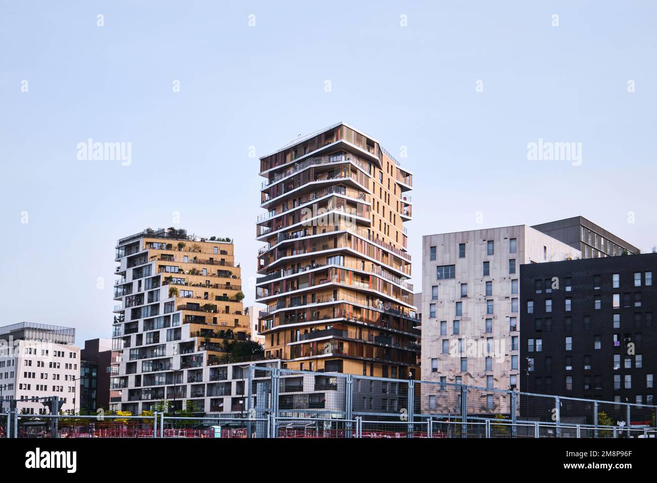Paris, France - May, 2022: Contemporary building with balconies ...