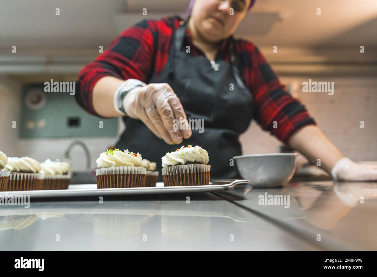 People Baking Cupcakes
