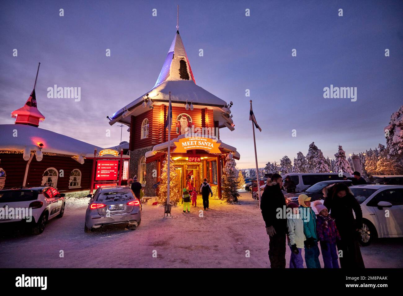 Rovaniemi, Lapland, northern Finland. modern city "official" home town ...