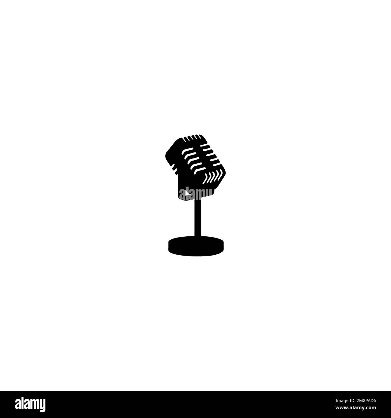 Microphone icon. Simple style music festival poster background symbol ...