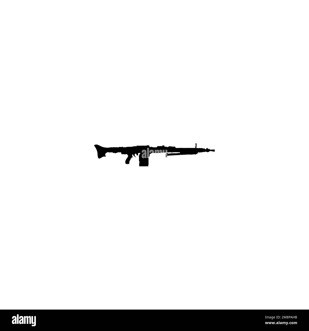 Machine gun icon. Simple style no war poster background symbol. Machine ...