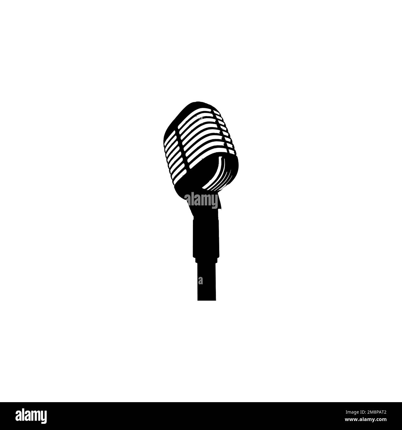 Microphone icon. Simple style music festival poster background symbol ...