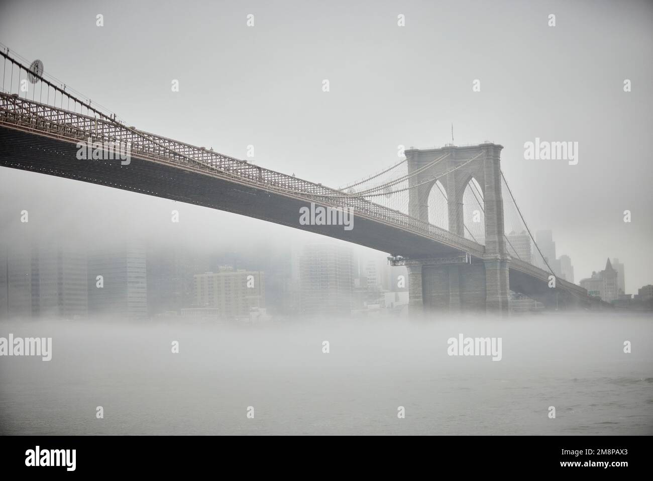 New York city Brooklyn Dumbo area with landmark Brooklyn Bridge in the ...