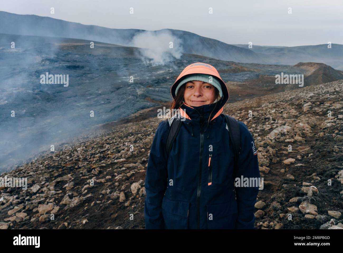 Fagradalsfjall, Iceland - June, 2021: volcano eruption near Reykjavik ...