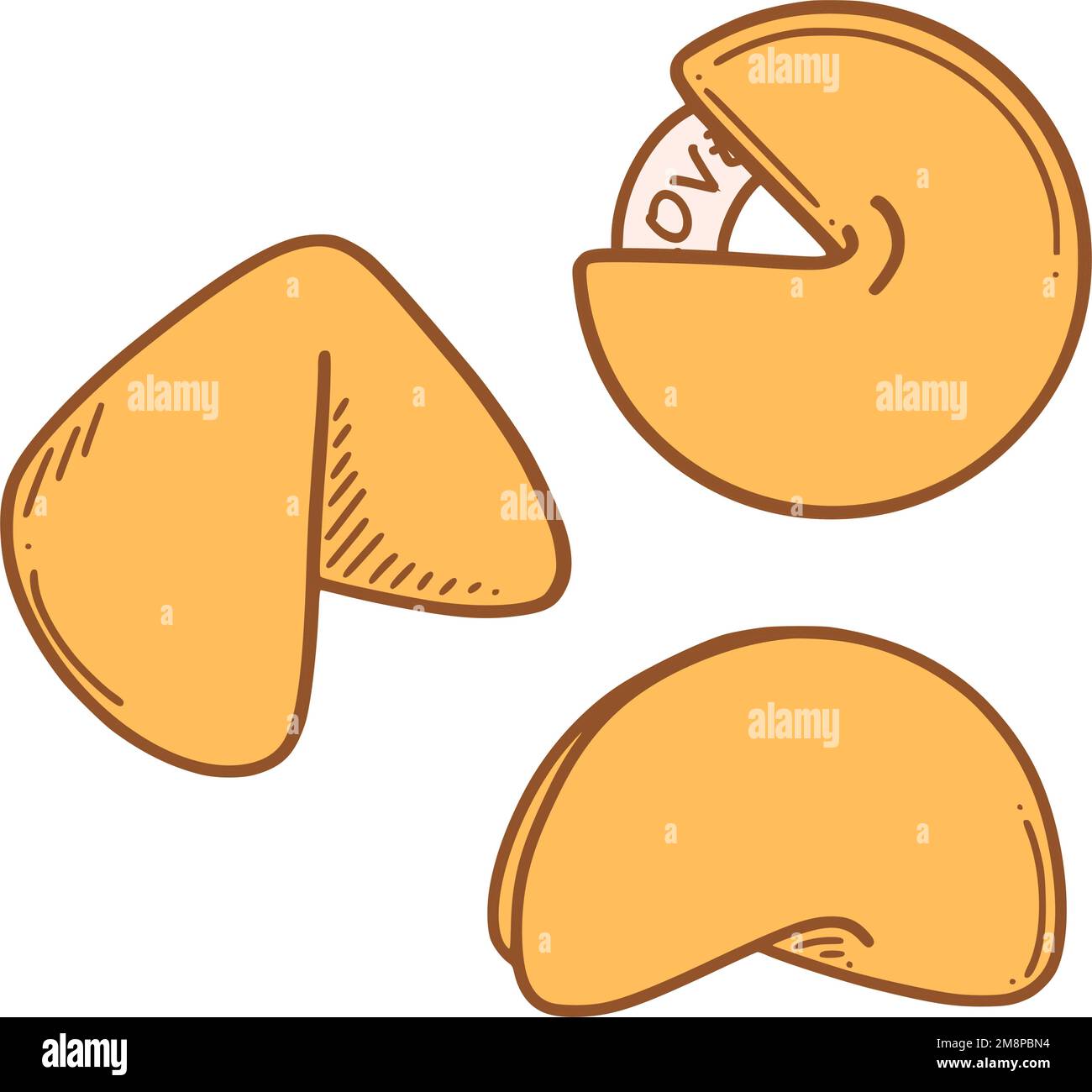 Chinese fortune cookies vector illustration. Chinese New year dessert ... Chinese fortune cookies vector illustration. Chinese New year dessert ...