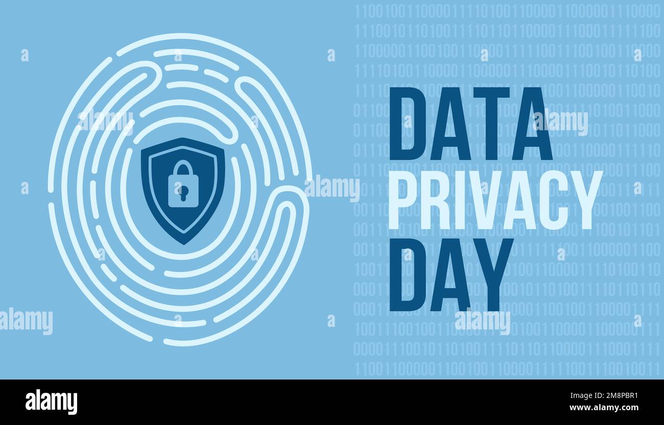 Data Privacy Day. January 28. Holiday concept. Template for background, banner, card, poster ...