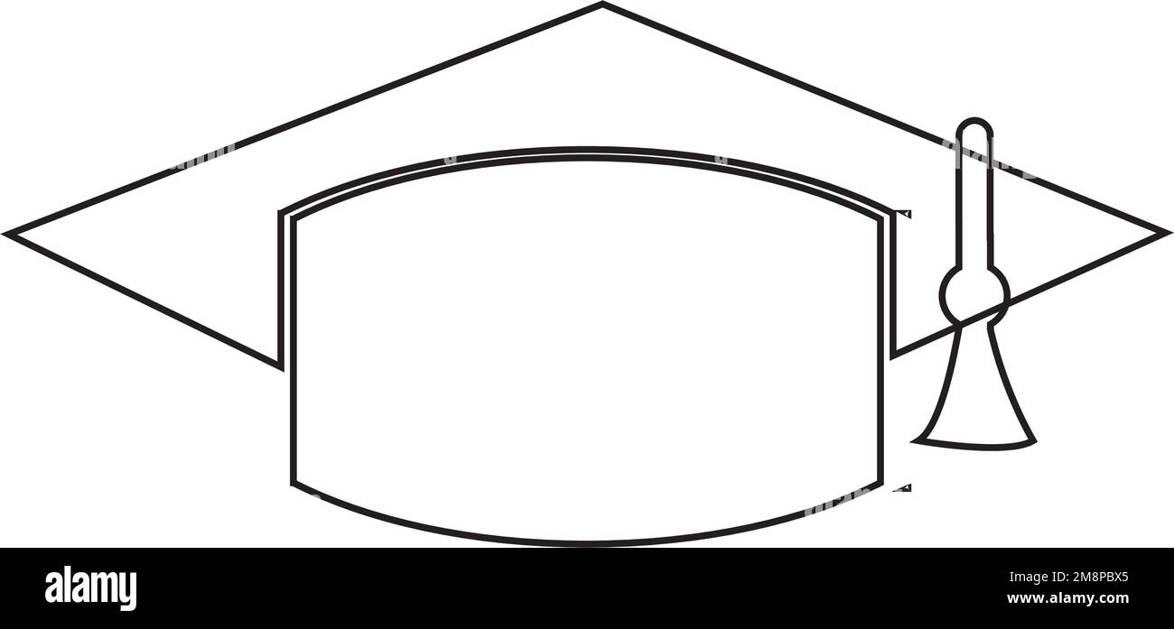 bachelor hat logo vektor template Stock Vector Image & Art - Alamy