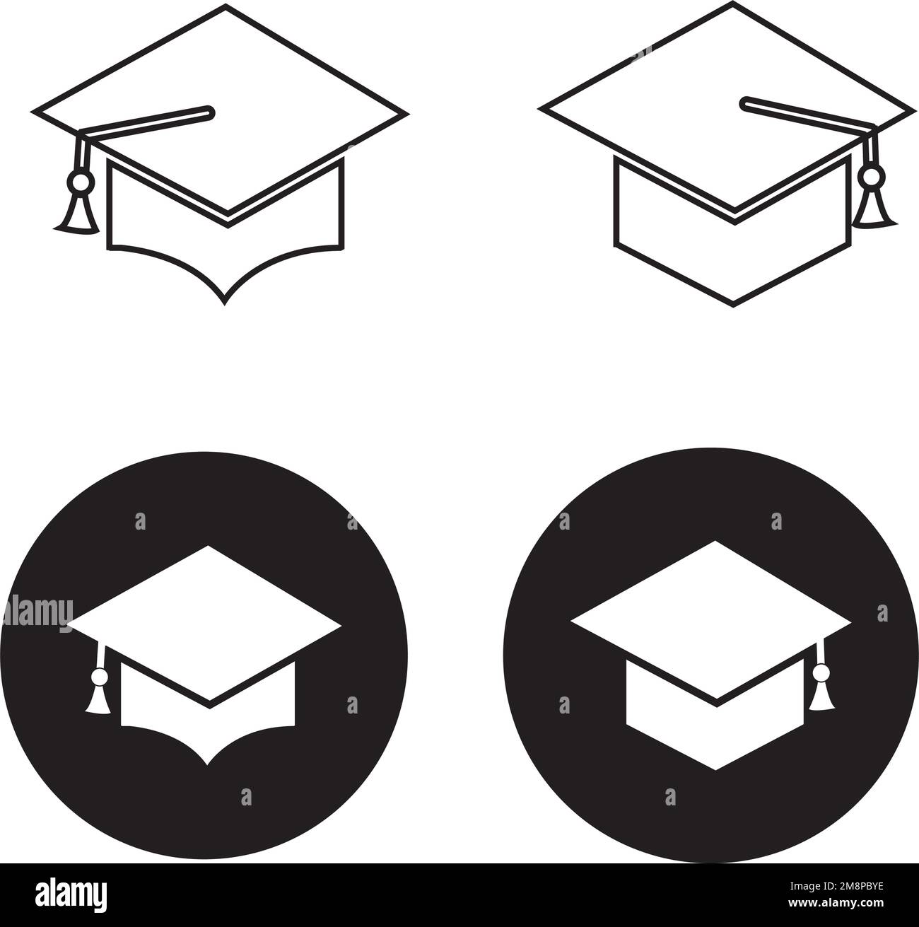 bachelor hat logo vektor template Stock Vector Image & Art - Alamy