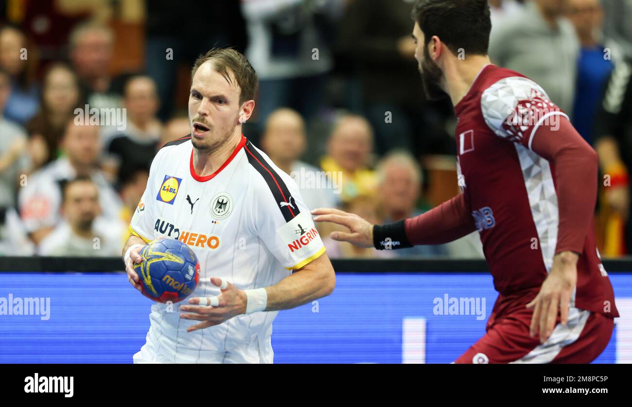 Kattowitz, Poland. 13th Jan, 2023. Handball: World Cup, Germany - Qatar ...