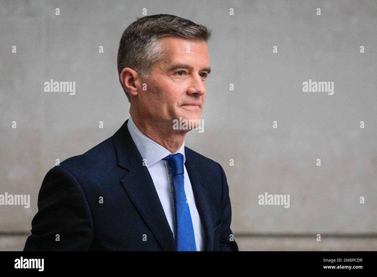 London, UK. 15th Jan, 2023. Mark Harper, MP, Transport Secretary ...