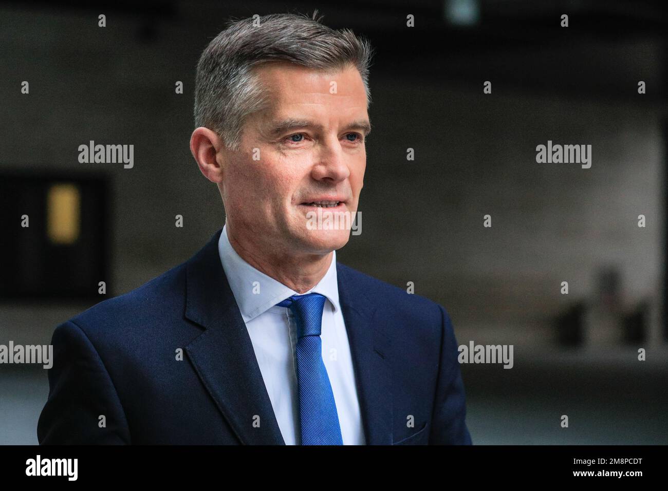 London, UK. 15th Jan, 2023. Mark Harper, MP, Transport Secretary ...