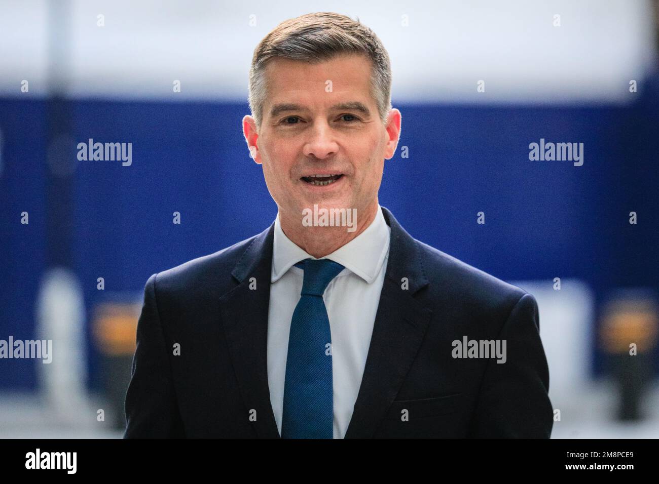 London, UK. 15th Jan, 2023. Mark Harper, MP, Transport Secretary ...