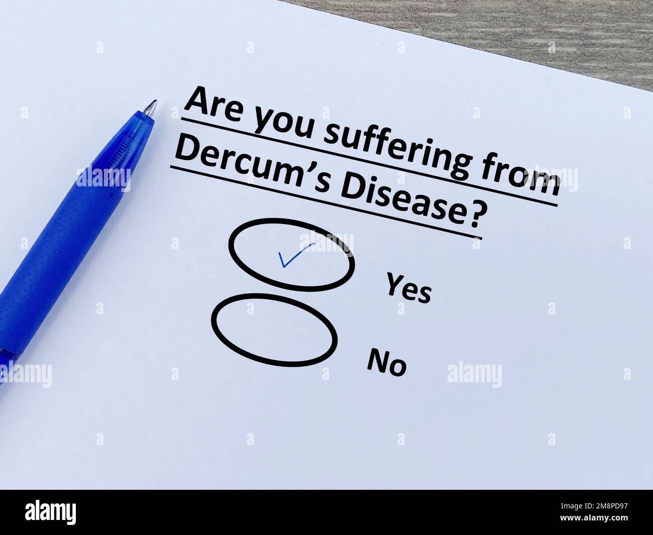 A person is answering question about illness. She is suffering from ...