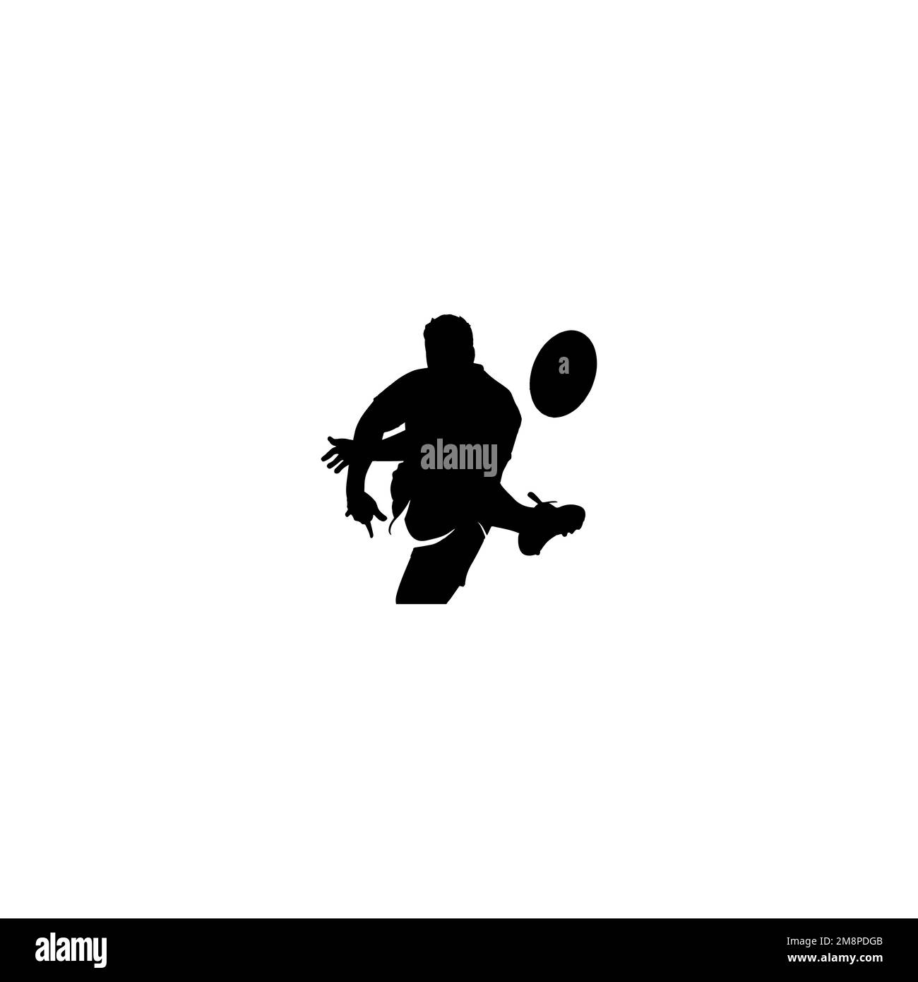 Man rugby player icon. Simple style man rugby tournament poster ...