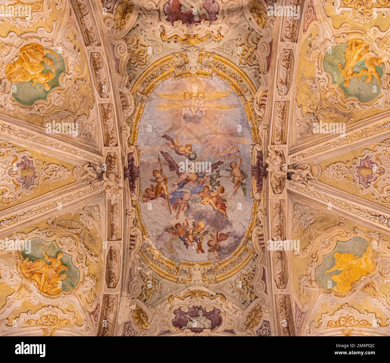 Italy Piedmont Turin Villa Tesoriera - Salone d'onore Stock Photo - Alamy