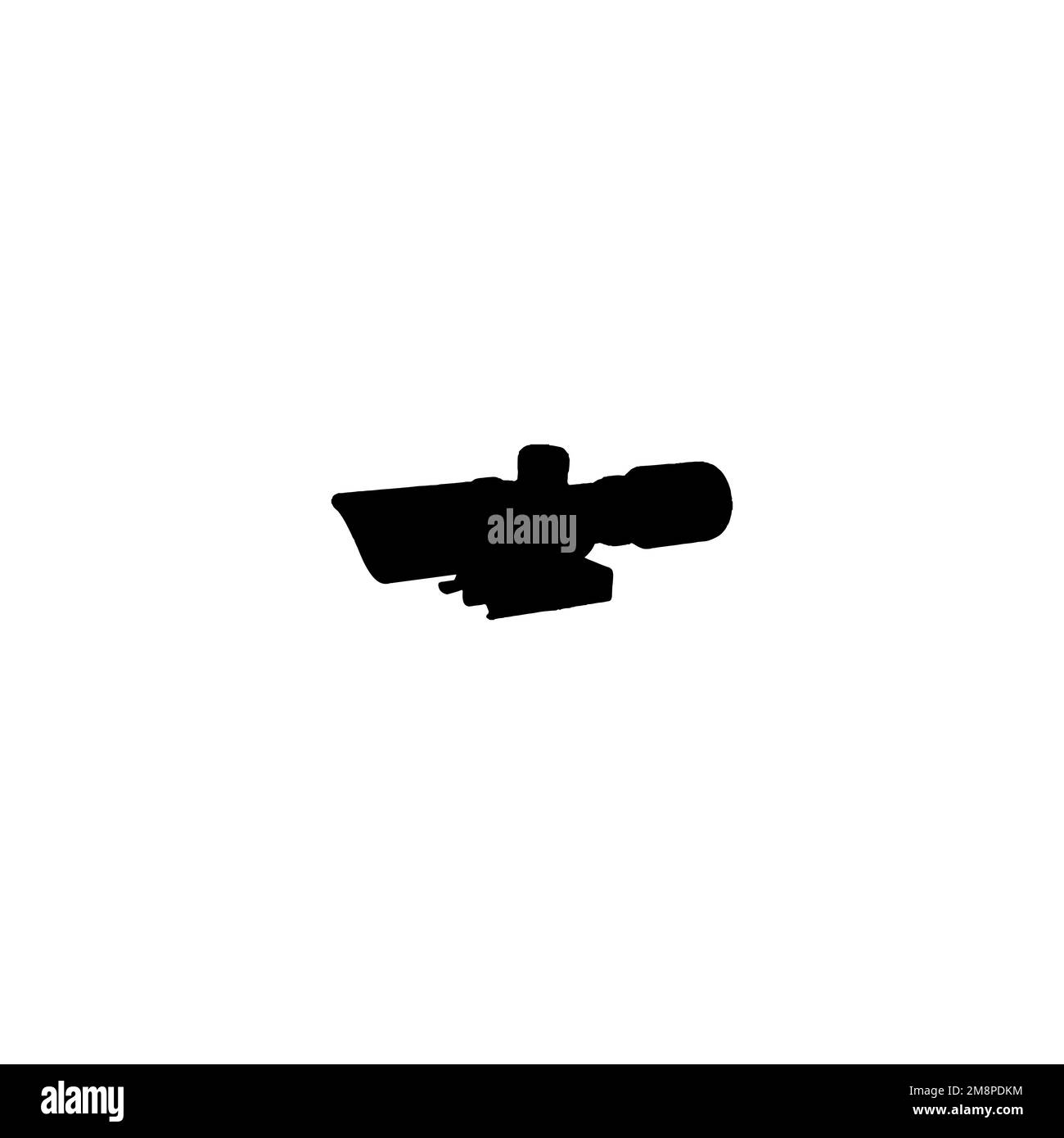 Optic riffle scope icon. Simple style poster background symbol. Optic ...