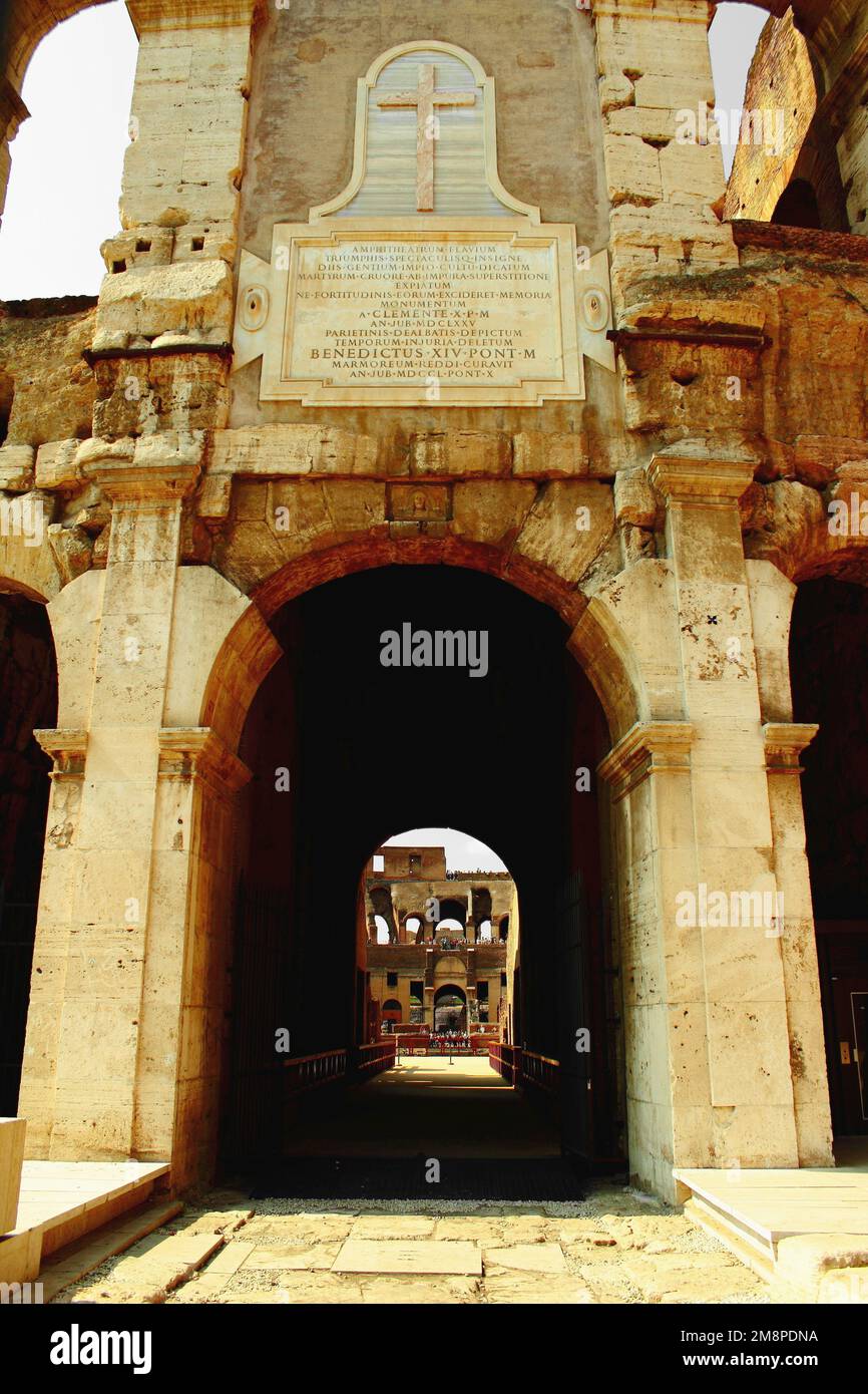 Entrance gate to the Colosseum in Rome, Italy Stock Photo - Alamy