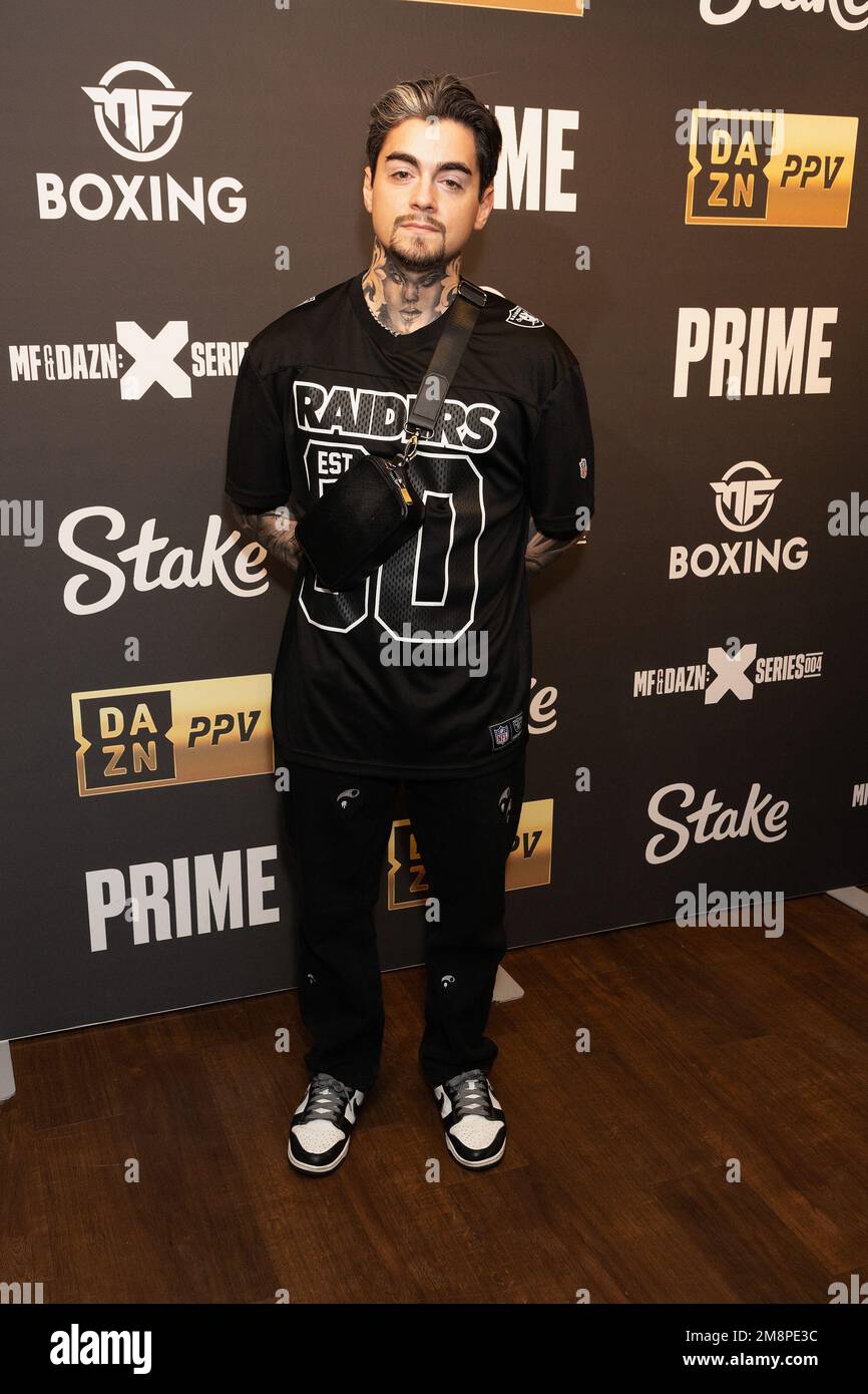 Mitchell Craske arrives for the KSI v FaZe Temperrr fight at OVO Arena ...