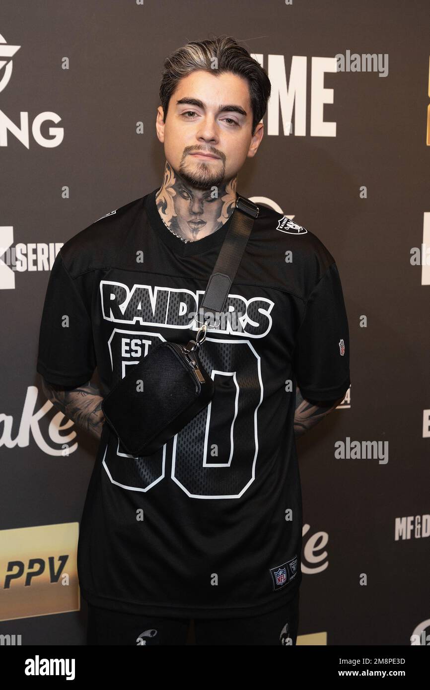 Mitchell Craske arrives for the KSI v FaZe Temperrr fight at OVO Arena ...