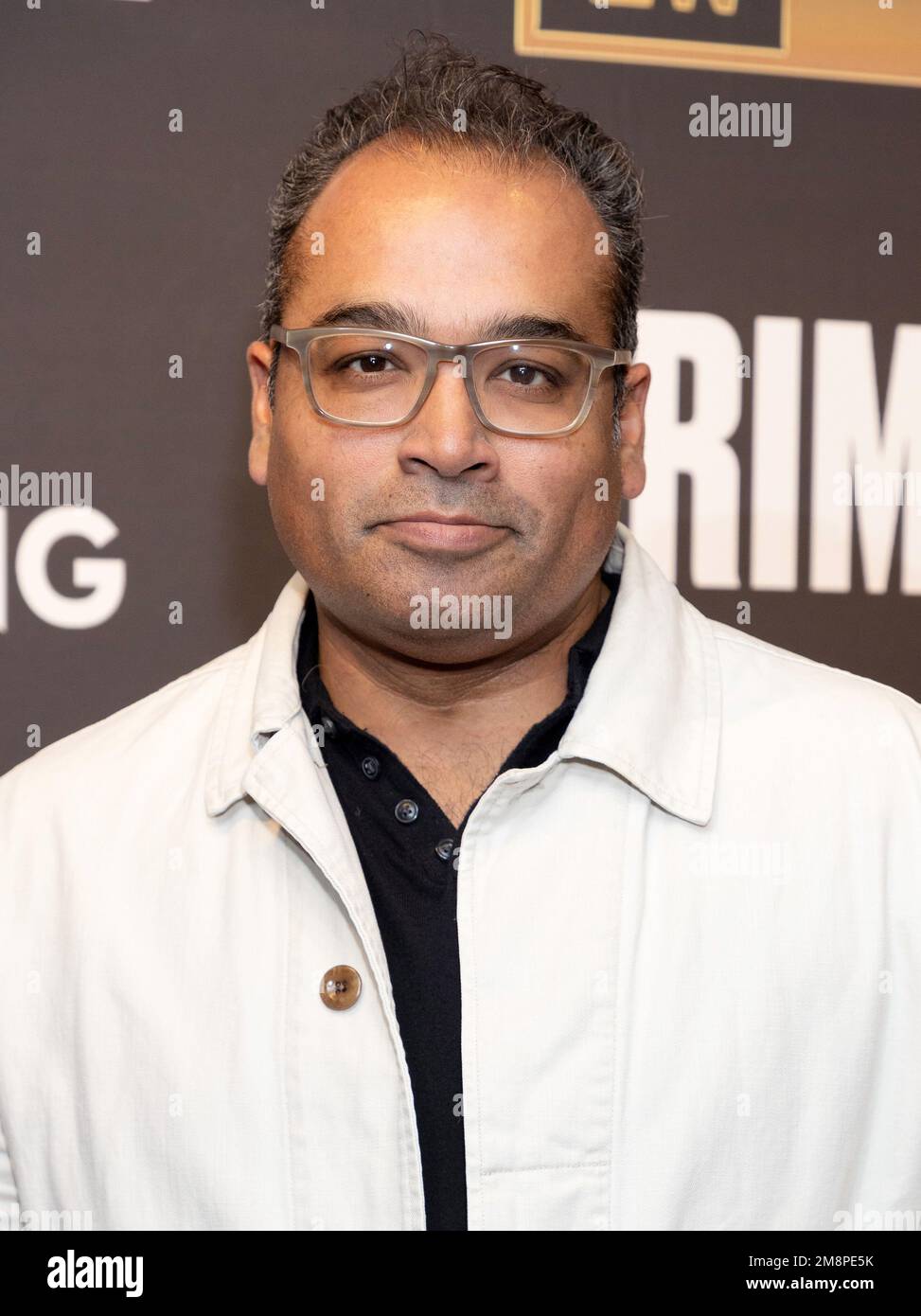 Krishnan Guru-Murthy arrives for the KSI v FaZe Temperrr fight at OVO ...