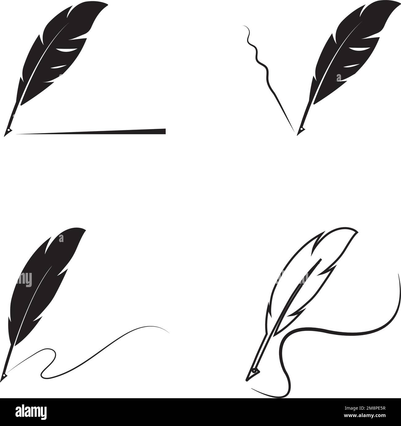 Feather pen logo vector template Stock Vector Image & Art - Alamy