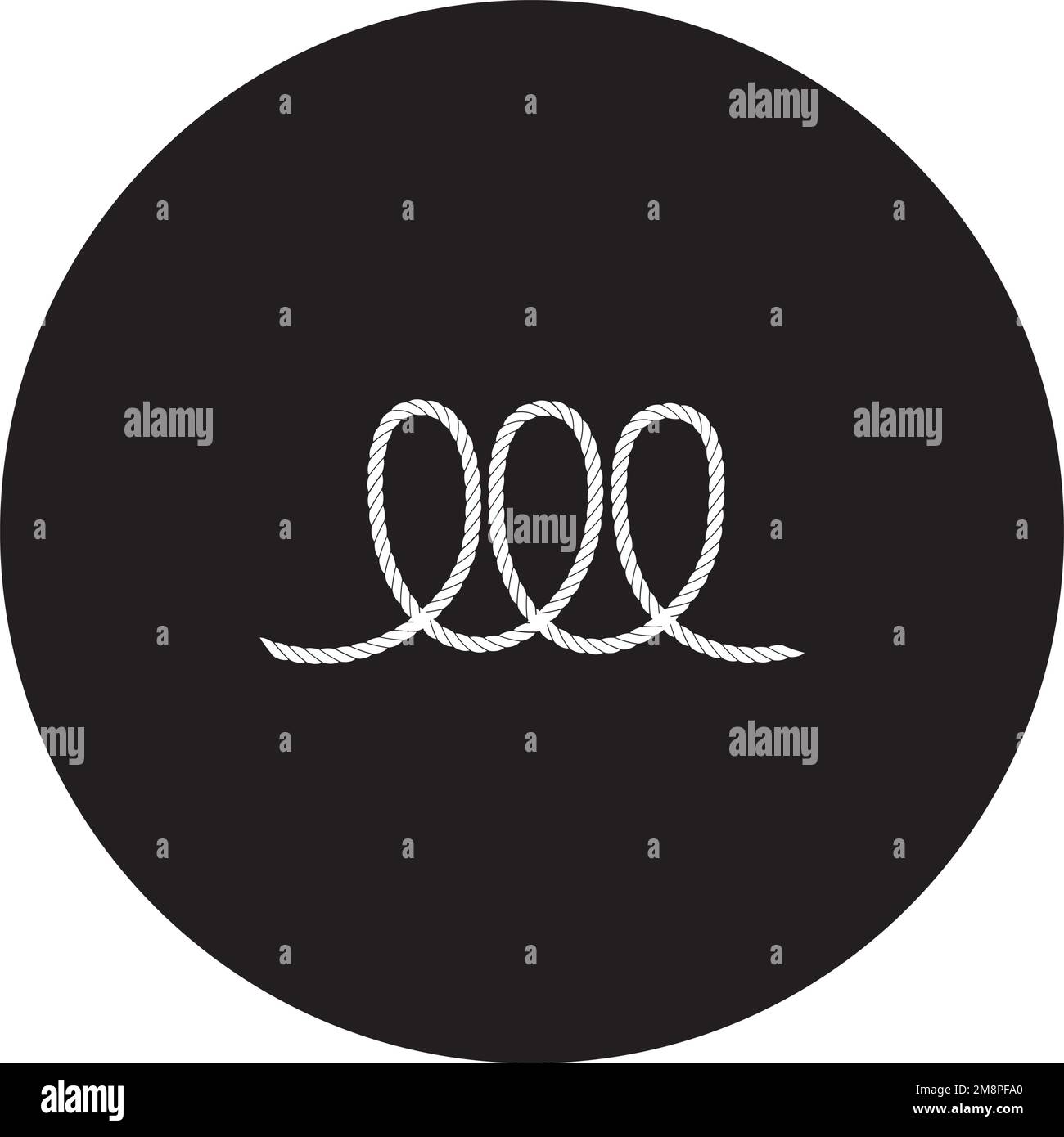 Letter rope logo Black and White Stock Photos & Images - Alamy