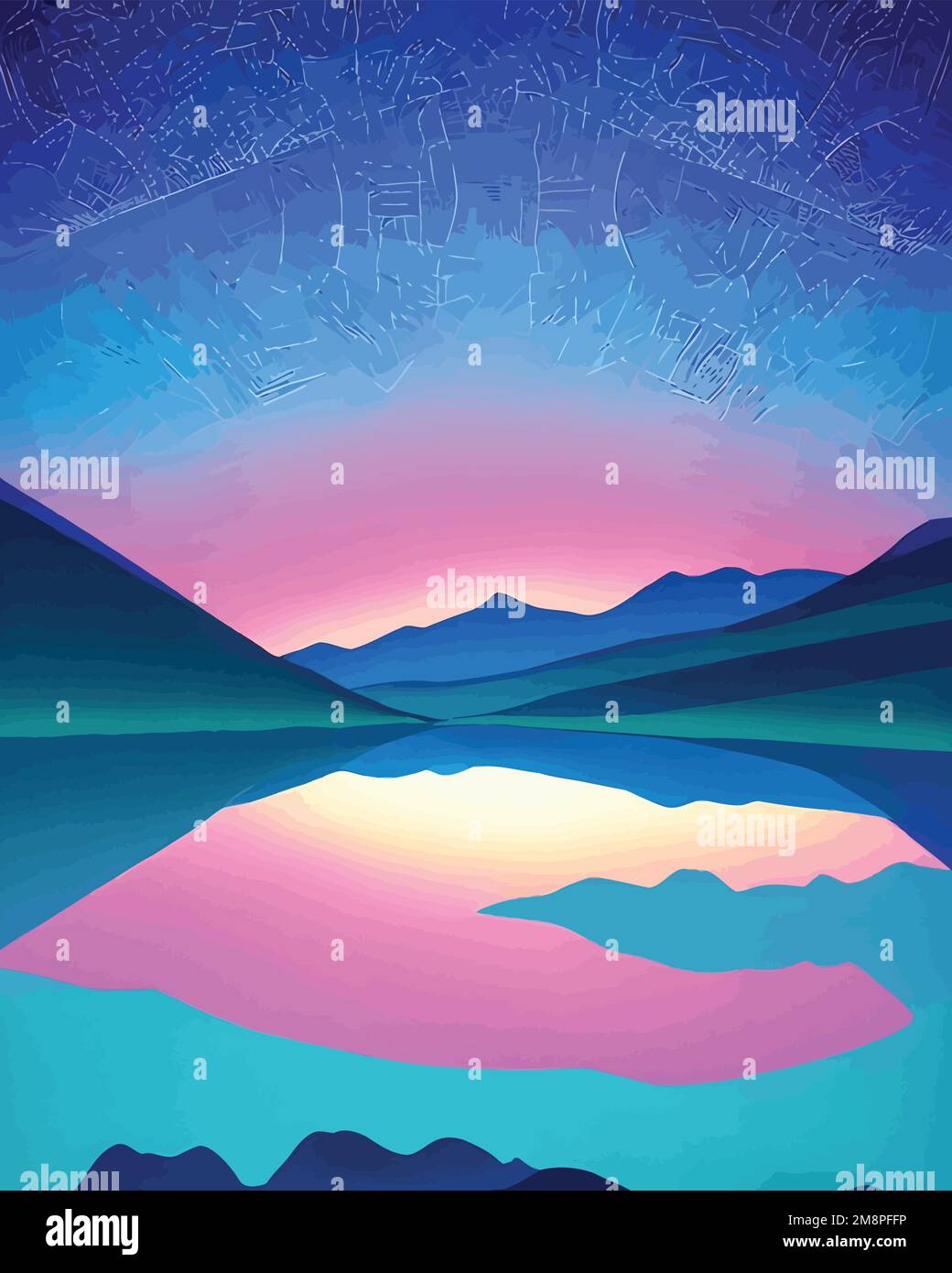 Horizon over mountains Stock Vector Images - Alamy