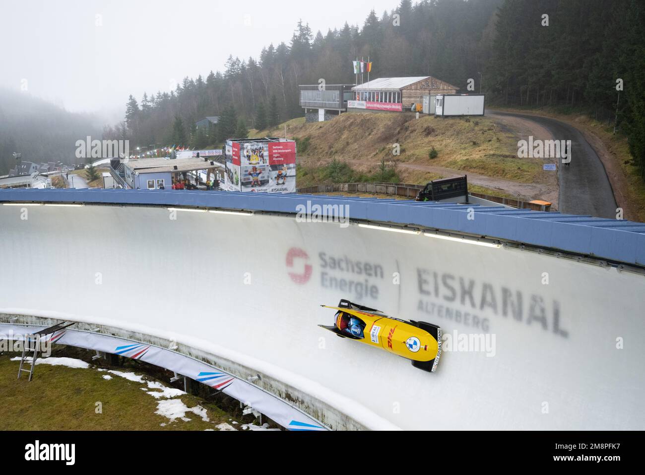Altenberg, Germany. 15th Jan, 2023. Bobsleigh, World Cup, two-man ...