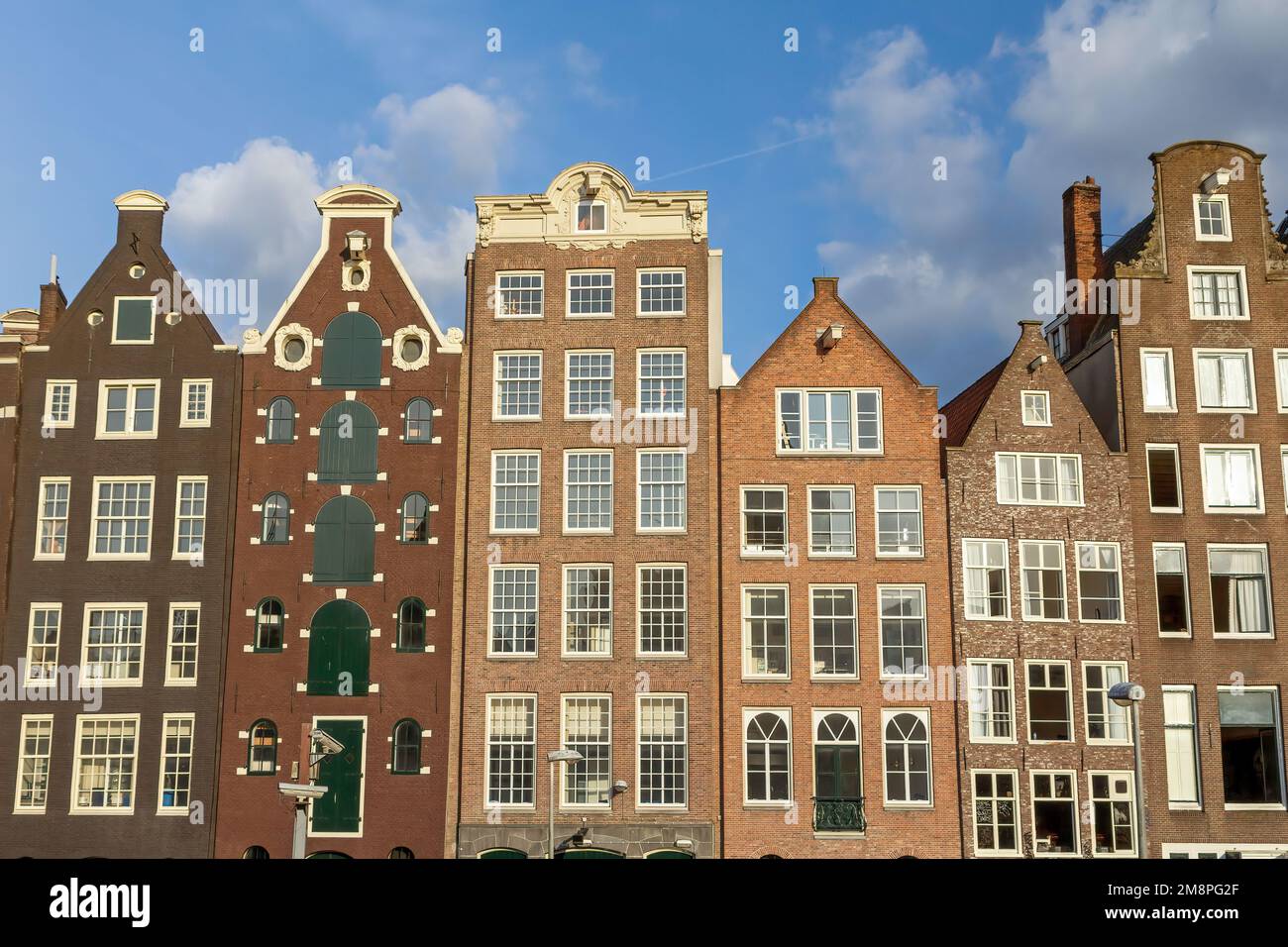 Example of Dutch architecture. Houses in Amsterdam. Netherlands ...