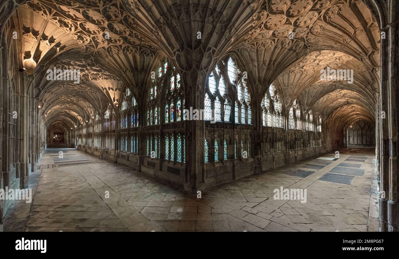 Gloucester Cathedral 14th Century Cloisters Stock Photo - Alamy