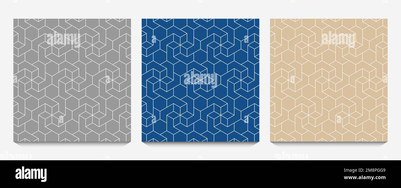 abstract multi colored star shape set, geometric texture background ...